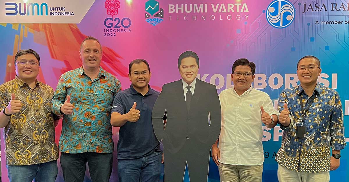 Bhumi Varta Technology Dan Jasa Raharja Menandatangani Perjanjian Pemanfaatan Data Spasial